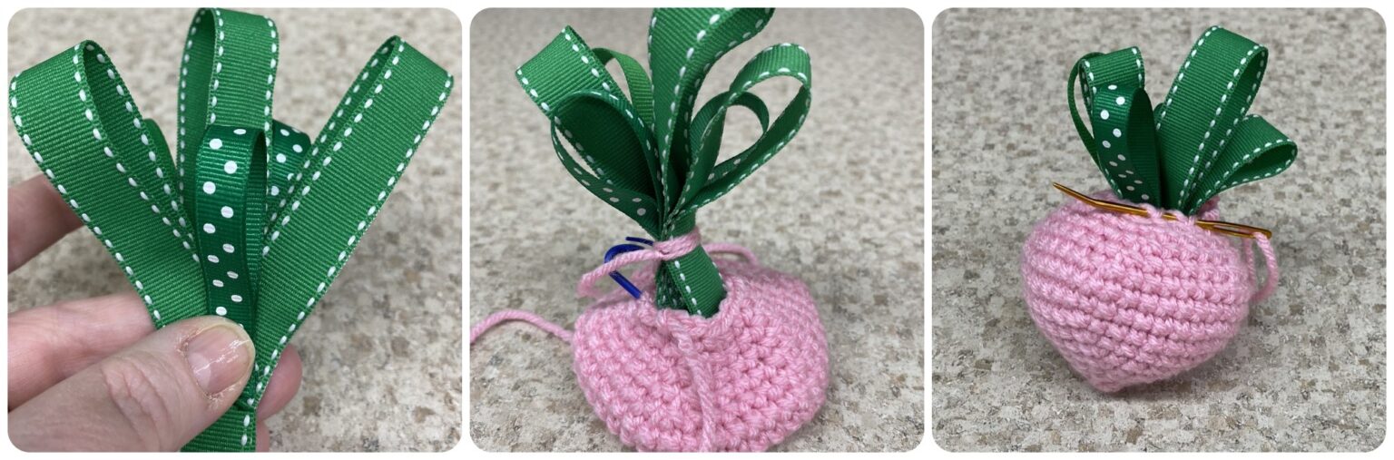 Crocheted Strawberry Pincushion Pattern - the WhimZ B